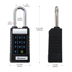 PADLOCK SH EXTENDED NUMERIC CODE MET 1IN