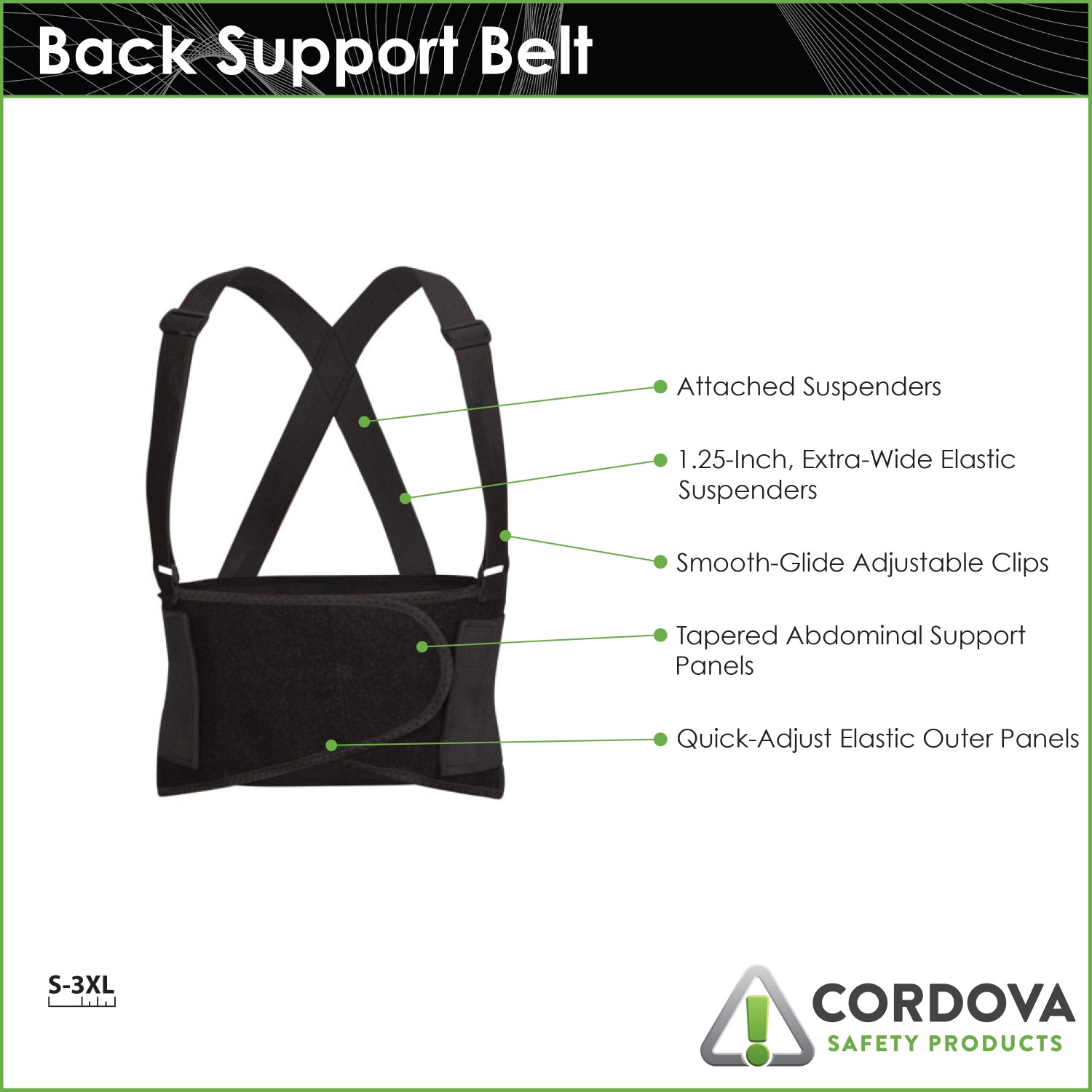 Cordova SB Back Support Belt