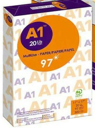 A1® Copy Paper, 20lb, Ledger Size 11'' x 17'', 97 Brightness - Mills ...