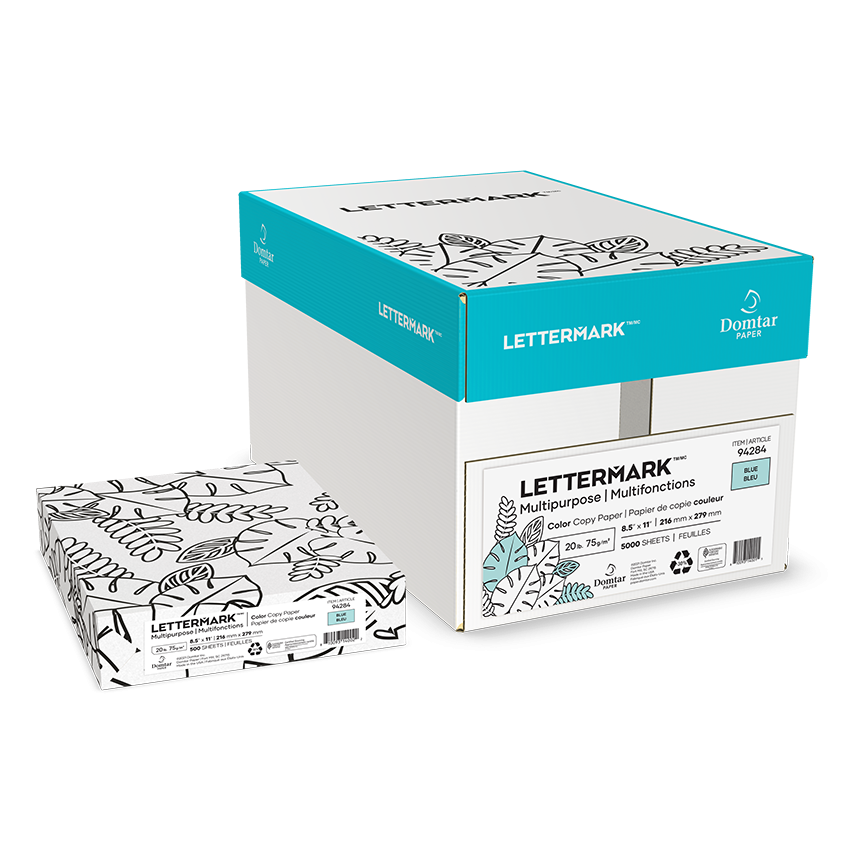 Lettermark® Colors Multipurpose Coloured Paper Letter Blue 500/pkg ...