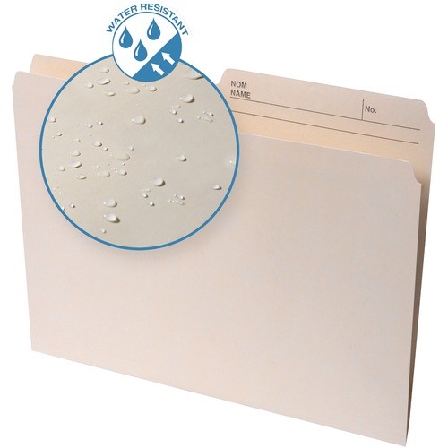 Continental Water-Resistant Reversible File Folders Letter Manila 100 ...