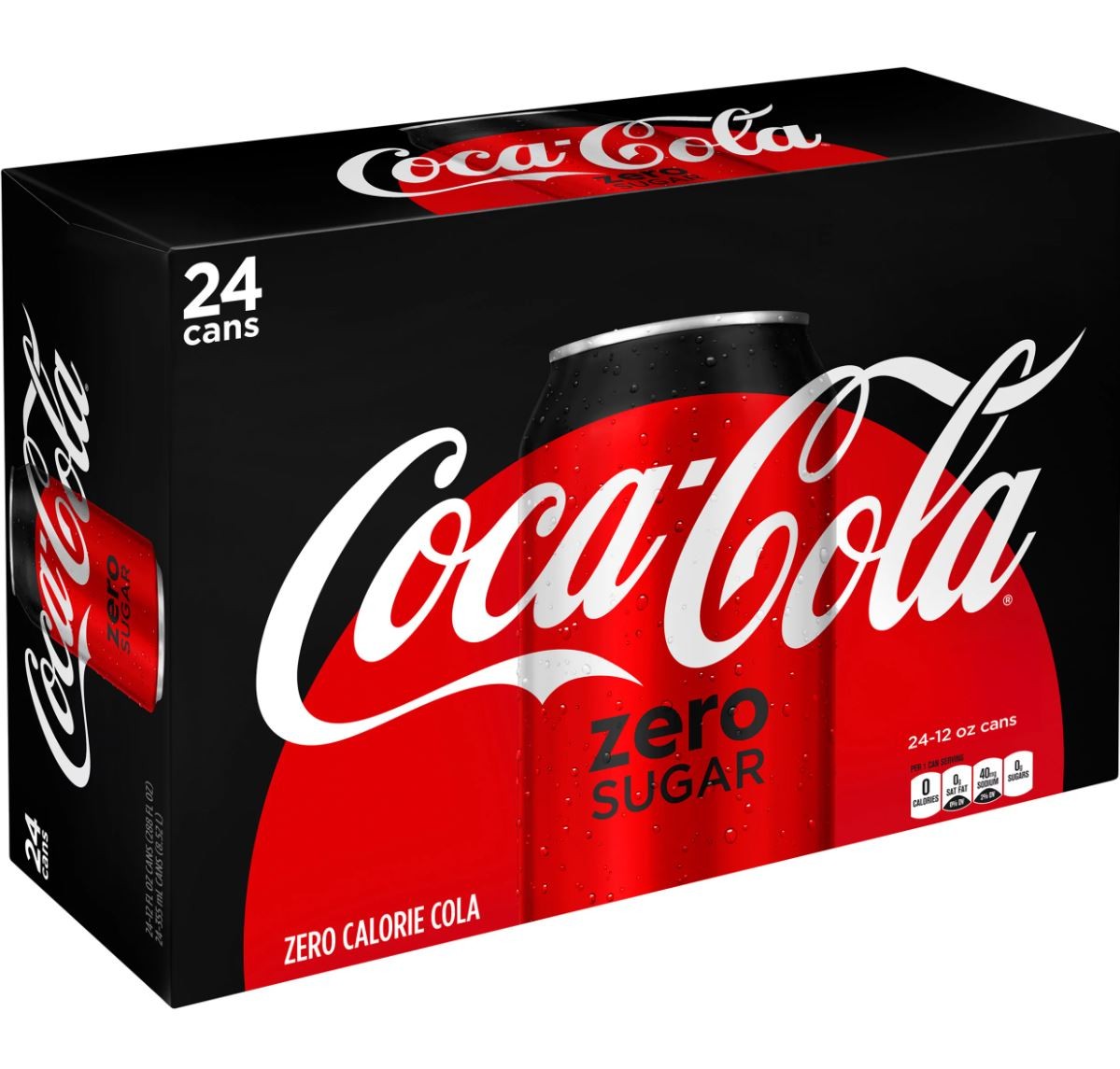 Coca-Cola Canned Coke Zero Carbonated Beverage - Ready-to-Drink Diet ...