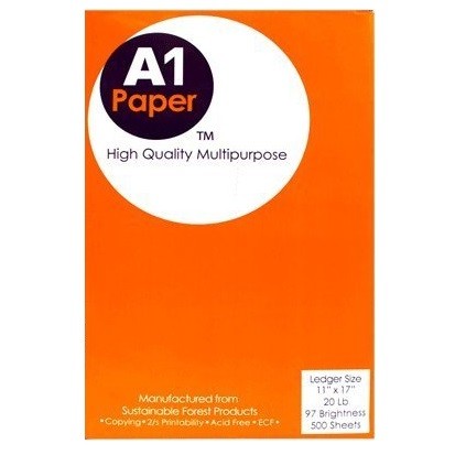 A1® Copy Paper, 20lb, Ledger Size 11'' x 17'', 97 Brightness - Mills ...