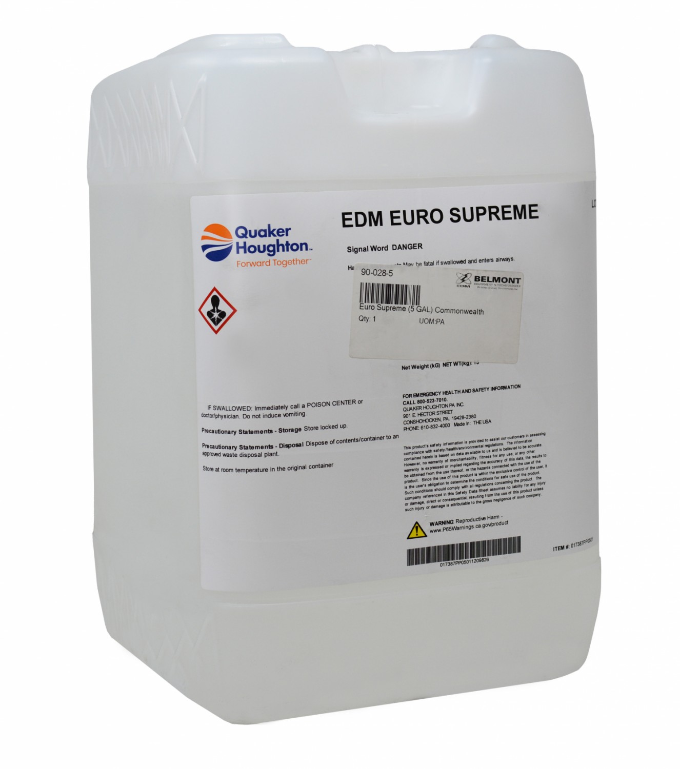 Synthetic Euro Supreme EDM Oil 5 Gallon Pail - Homepage | Belmont ...