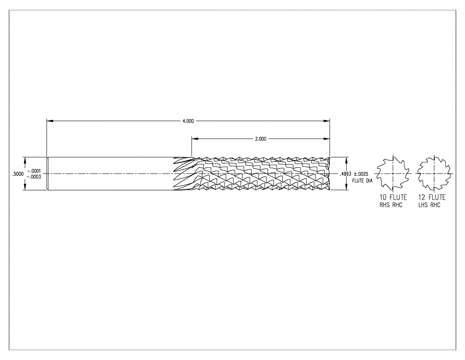 1/2" x 1/2" x 2" x 4" Router Burr CVD Diamond End Mill - Homepage ...