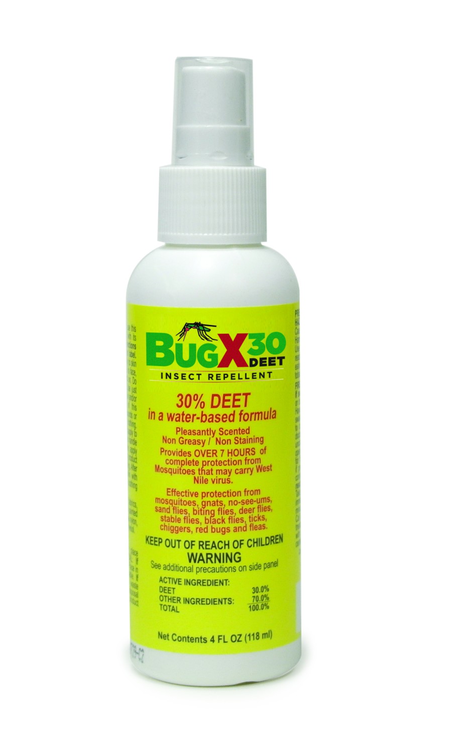 BugX 30 Pump Spray, 4oz Bottle