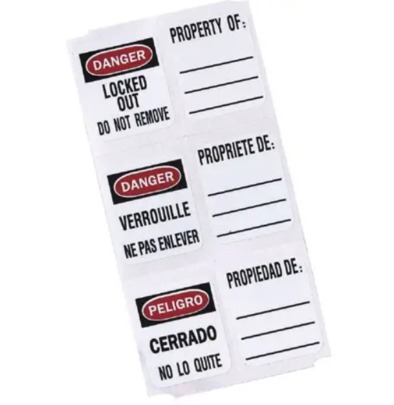 Master Lock Write-on ID Labels