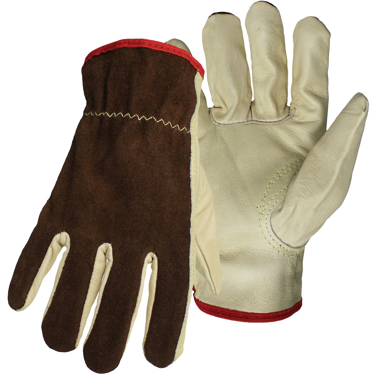 PIP® Regular Grade Top Grain Leather Drivers Glove with Brown Split ...