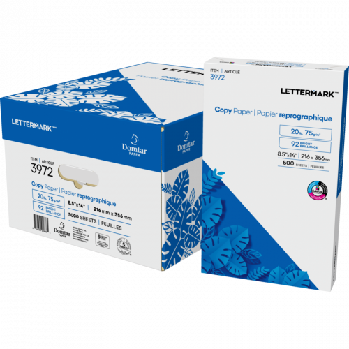 Domtar Lettermark™ Copy Paper 92B 20lb Legal 8-1/2" x 14" 500/pkg, 10 ...