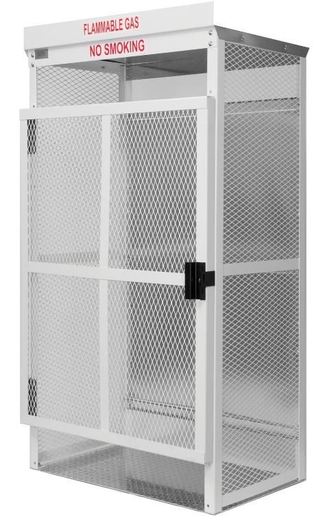 LARGE STEEL CYLINDER CAGE 44"W X 29"D X 82"H ASSEMBLED - AWISCO New ...