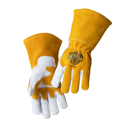 Trust Protection Split Cowhide 4" Cuff MIG Welding Glove - AWISCO New ...