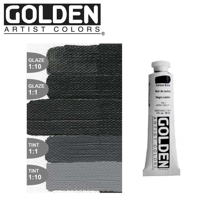 Heavy Body Acrylic 2oz – Carbon Black – Series 1 - Bow Valley Basics