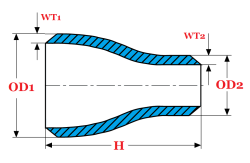 14" X 6" STD (.375 X .280) A234 WPB BW CONC REDUCER IMP - Hayward Pipe ...