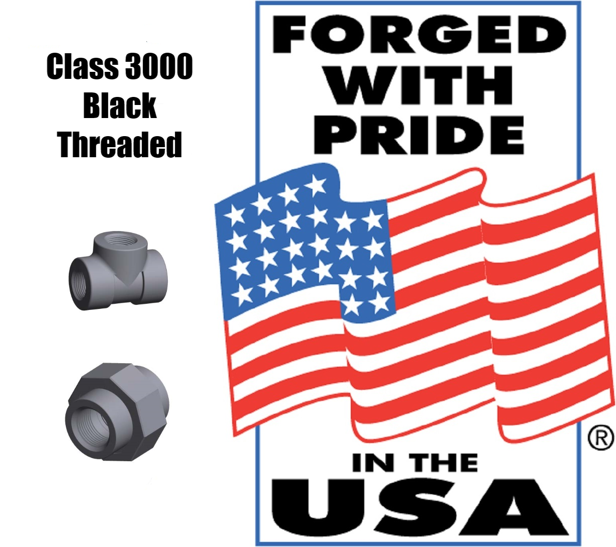 3000 lb A105 Forged Steel Threaded Fittings by Phoenix Forge