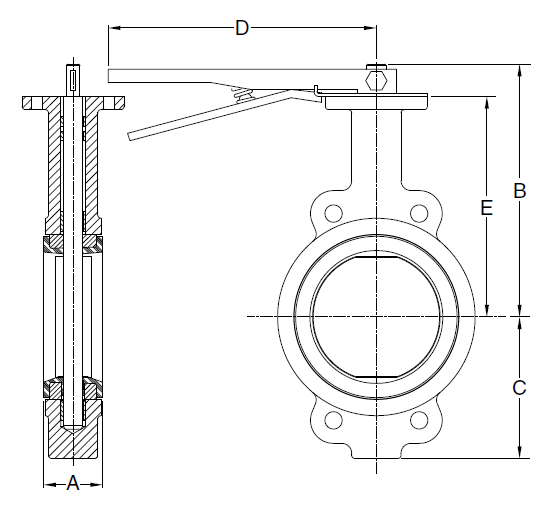 Stockham Series LD512 Wafer Butterfly Valves - Hayward Pipe & Supply Co ...