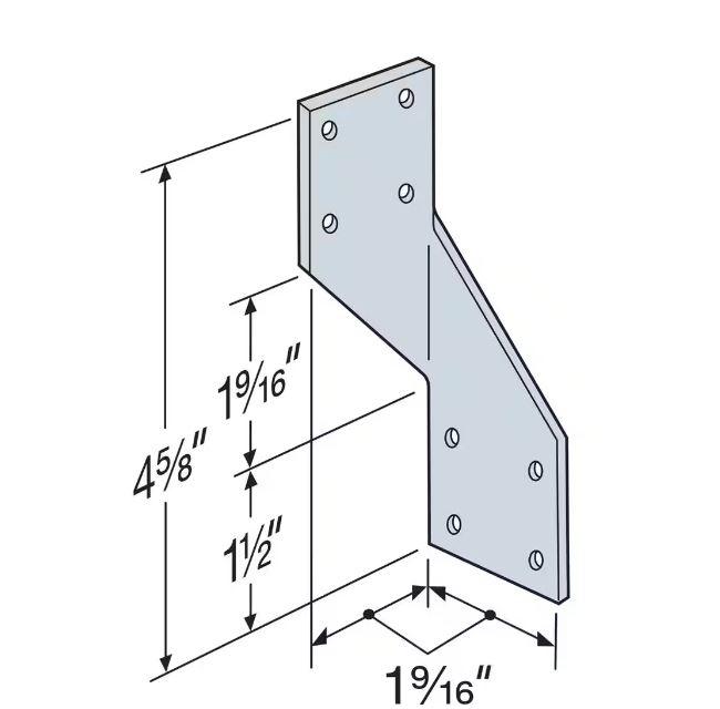 Simpson Strong-Tie H3 Hurricane Tie, 18-Gauge Galvanized Steel - Metal ...