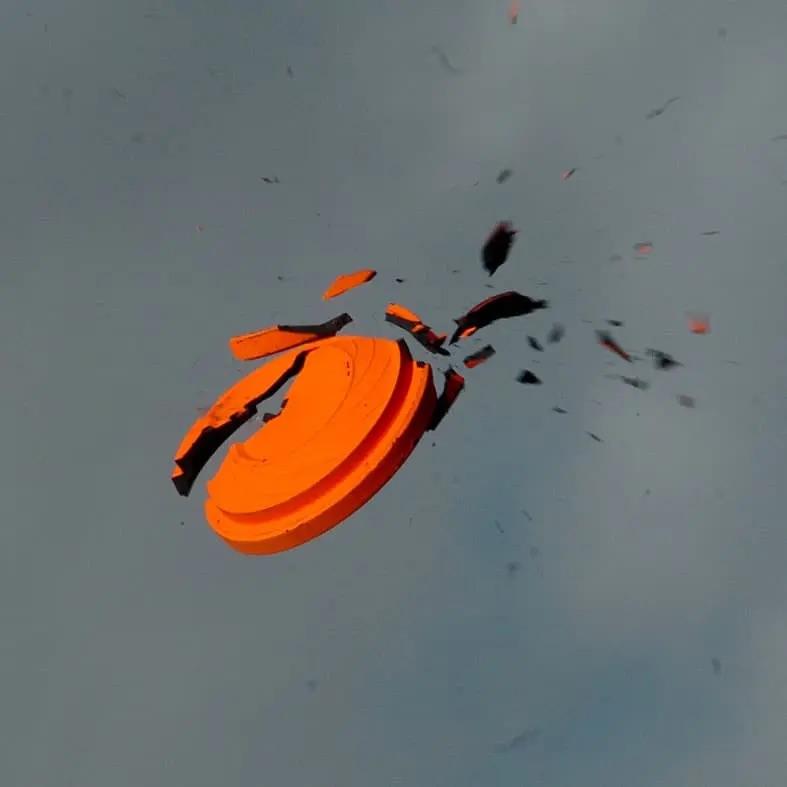White Flyer Orange Top Blackout Clay Shooting Targets, Biodegradable ...