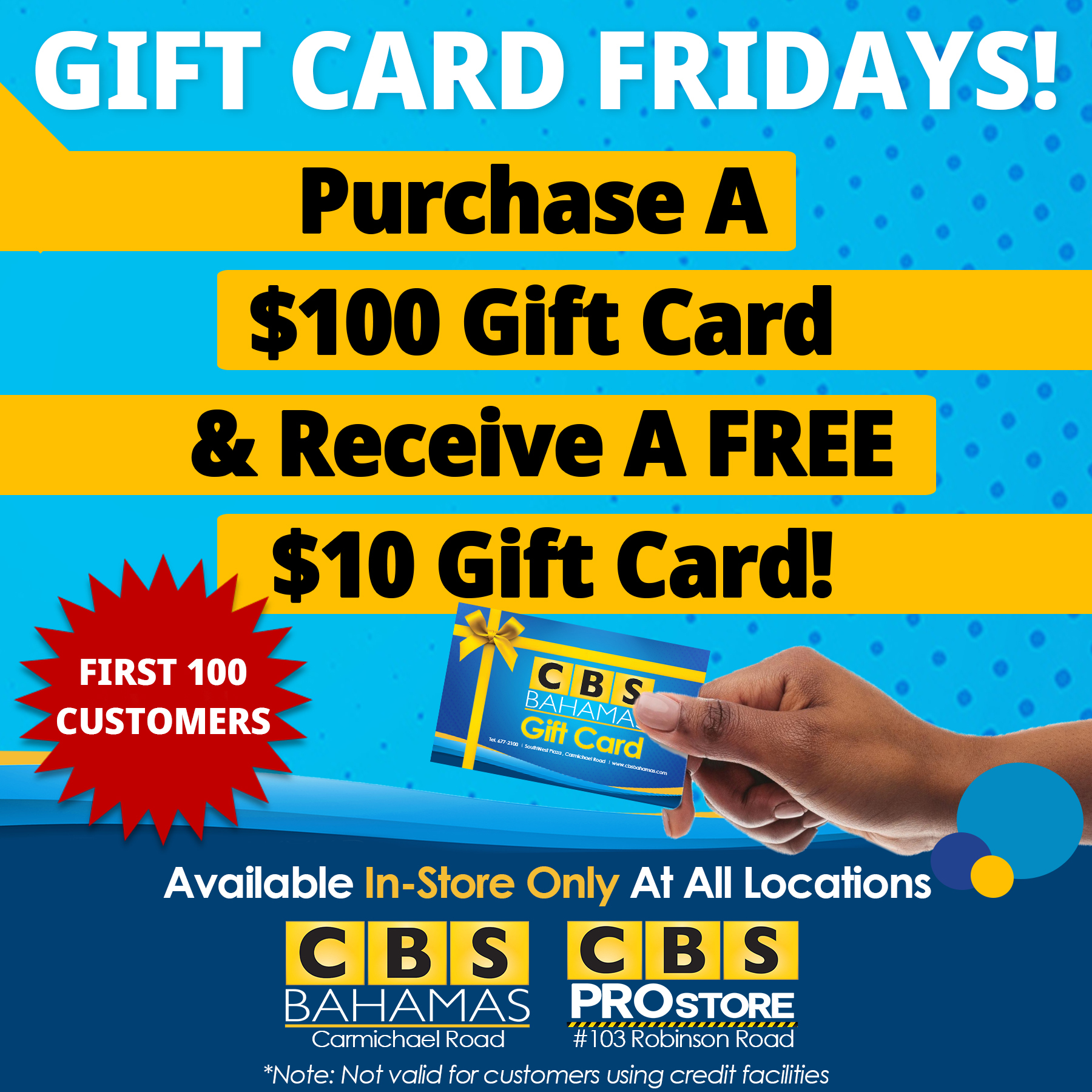 CBS Bahamas & CBS PROstore Gift Card Giveaway | CBS Bahamas Blog