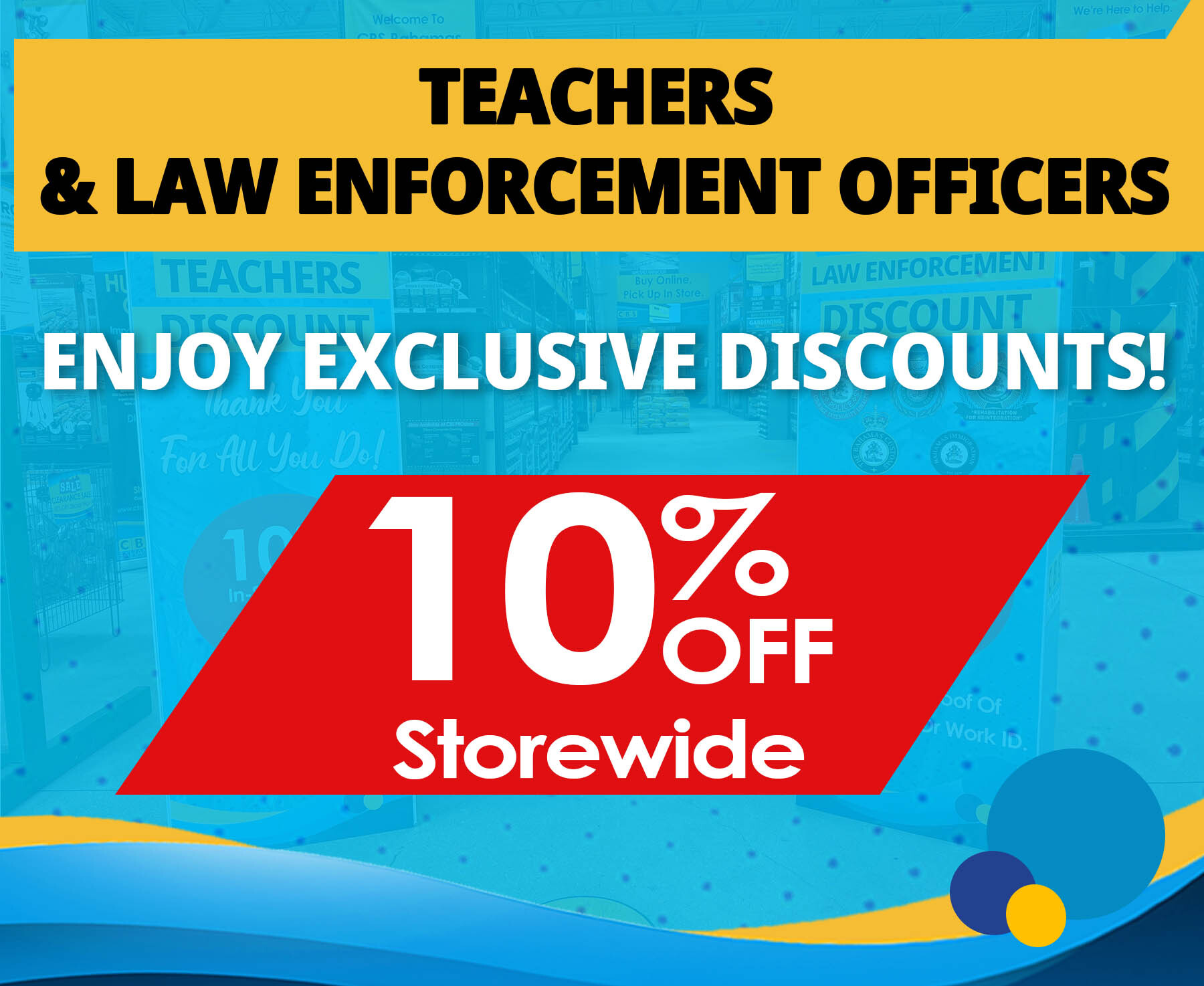 Exclusive Law Enforcement and Teacher Discounts at CBS Bahamas | CBS ...