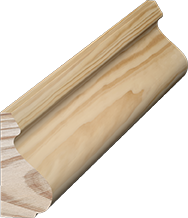 11/16 X 1-3/8 SOLID PINE BASECAP - Next Day Moulding Doors & Stairs