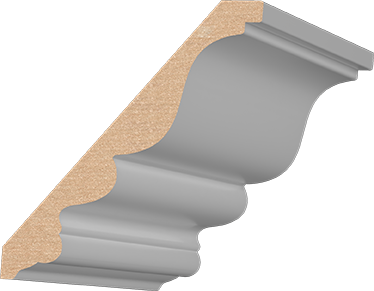 11/16 X 5-1/4 X 16 FT MDF CROWN - Next Day Moulding Doors & Stairs