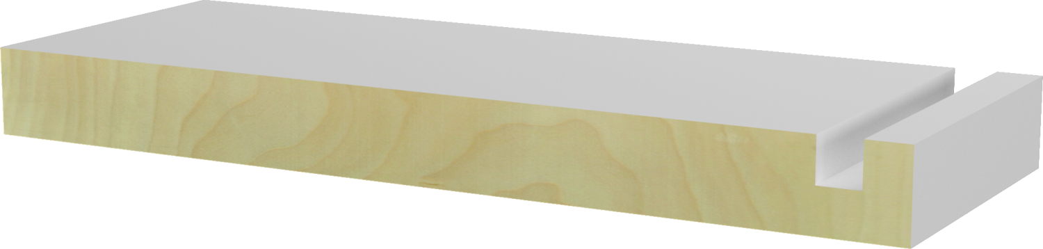 3/4 X 8 1/4 X 48 SOLID PRIMED GROOVED POPLAR RISER FOR 3/4" TREADS ...