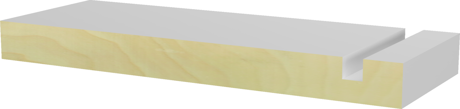 3/4 X 8 1/4 X 60 SOLID PRIMED GROOVED POPLAR RISER FOR 5/4 TREADS ...