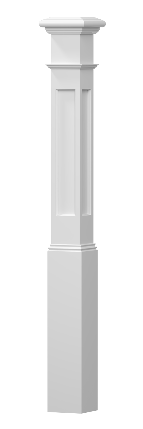 C-4078-FP PRIMED NEWEL POST W/RECESSED FLAT PANEL, POST ONLY - Next Day ...