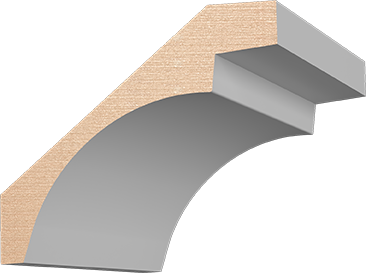 1-1/16 X 5-1/4 X 16 FOOT METRO COVE PRIMED MDF - Next Day Moulding ...