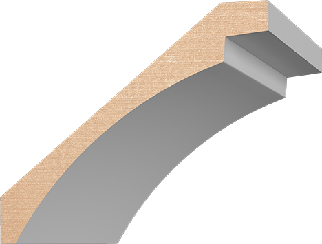 1-1/16 X 7-1/4 X 16 FOOT METRO COVE PRIMED MDF - Next Day Moulding ...