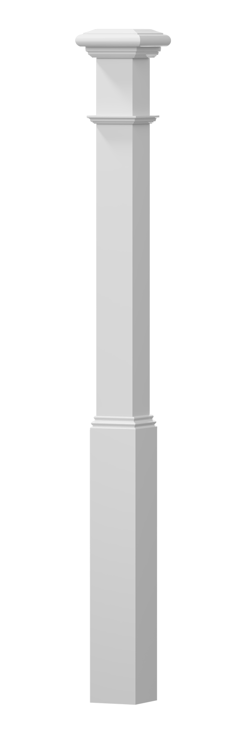 C-4378 PRIMED NEWEL POST, NO PANEL, POST ONLY - Next Day Moulding Doors ...