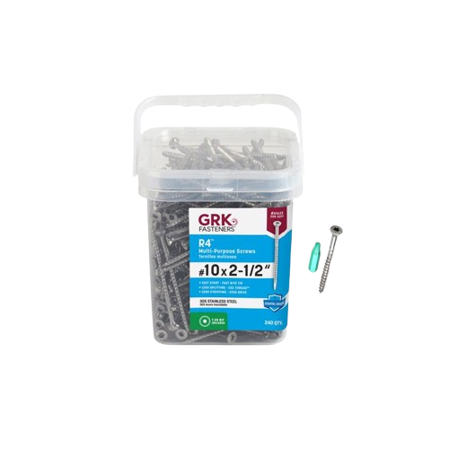 GRK Fasteners No. 10 in. X 2-1/2 in. L Star Flat Head W-Cut Multi ...