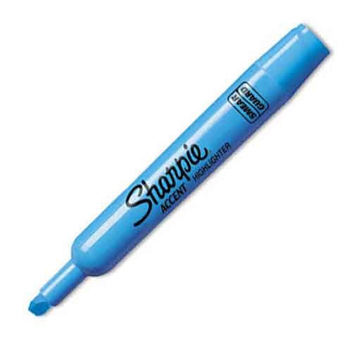 Sharpie Tank Highlighters, Chisel Tip, Blue - Pens, Etc.