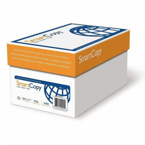Smart Copy Multipurpose Copy Paper, 8.5x11, 92 Bright, 20 lbs, 10 Reams ...