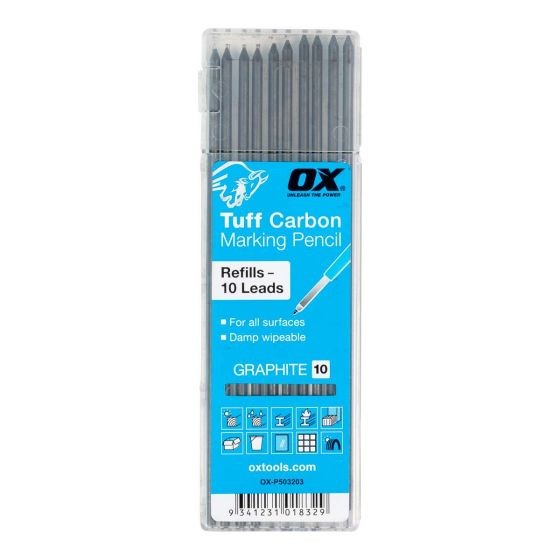 TUFF CARBON PENCIL LEAD GRAPHITE LED 10 PACK