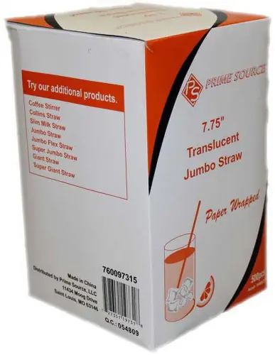 STRAW,WRAP 7 3/4 JUMBO CLR 500