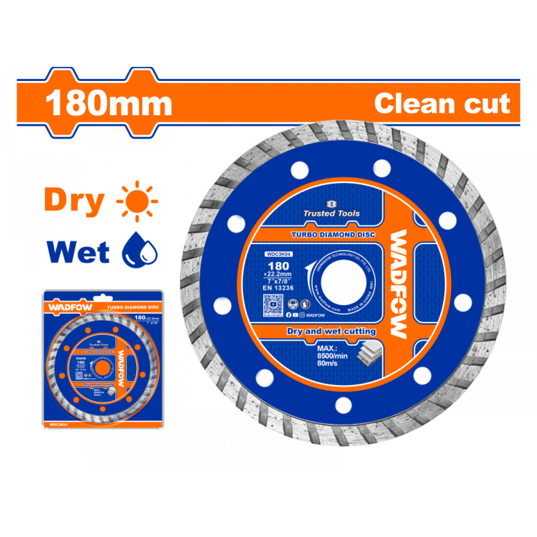 Turbo Diamond Cutting Disc 7"