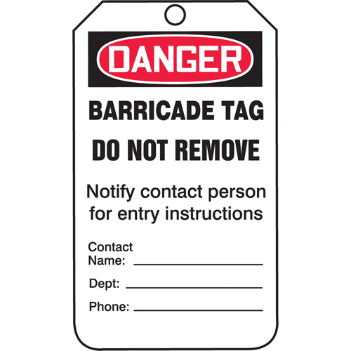 Safety Tags, Plastic, 3-3/8" W x 5-3/4" H, English - Brant Basics