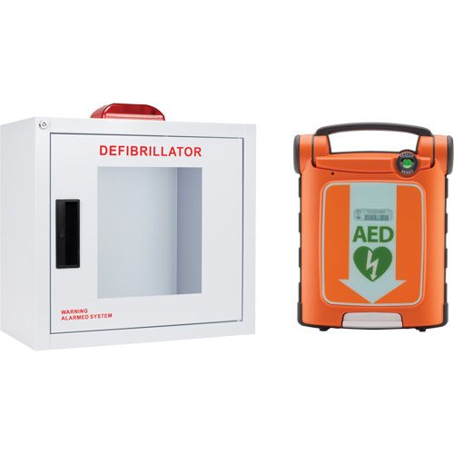 Powerheart G5 AED & Cabinet Kit, Semi-Automatic, Bilingual, Class 3 ...