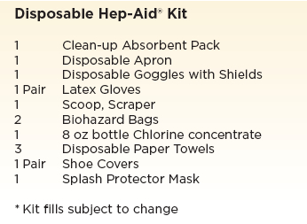 Disposable Hep-Aid Kit | Olsen Safety