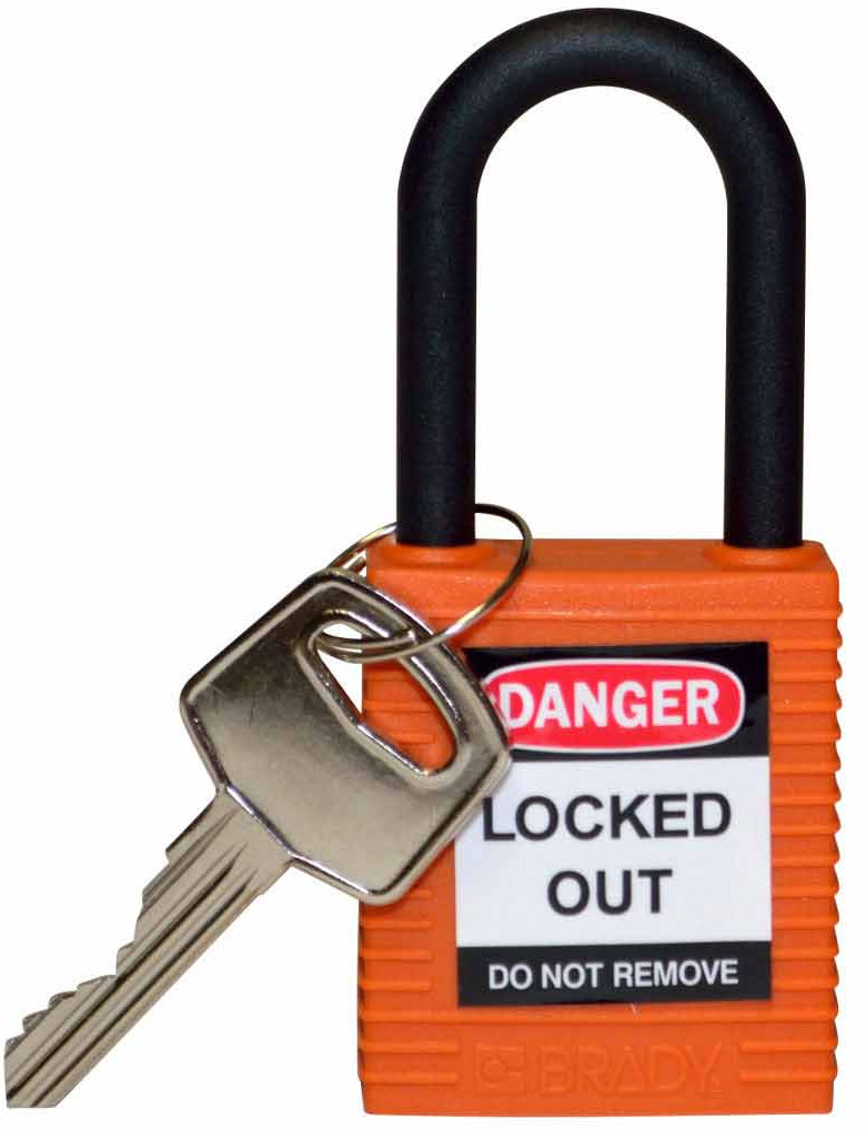 Safety Padlocks with Non-Conductive Nylon Shackle