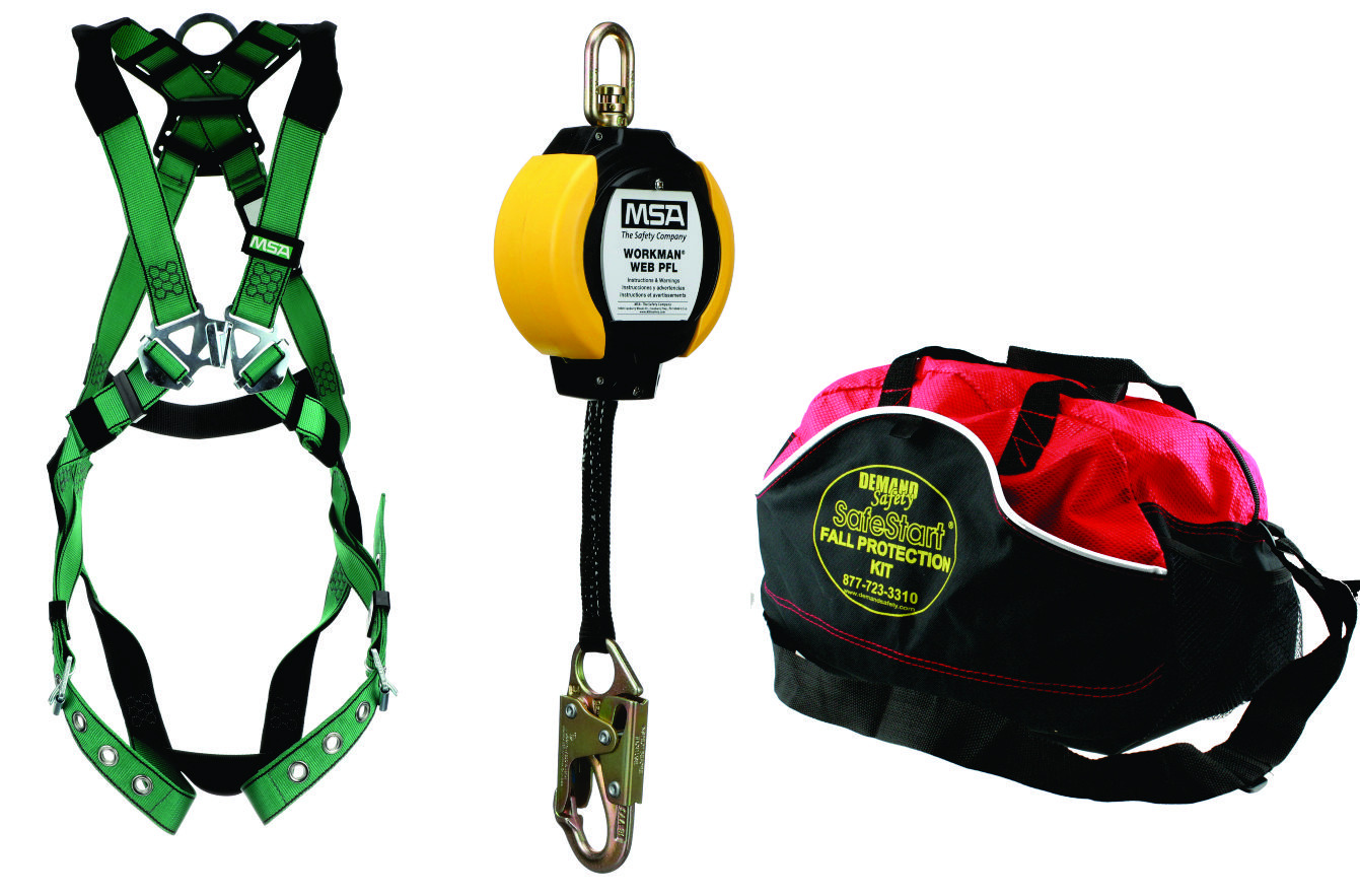 SafeStart Fall Protection Kit Harness and 12' PFL | Demand Safety